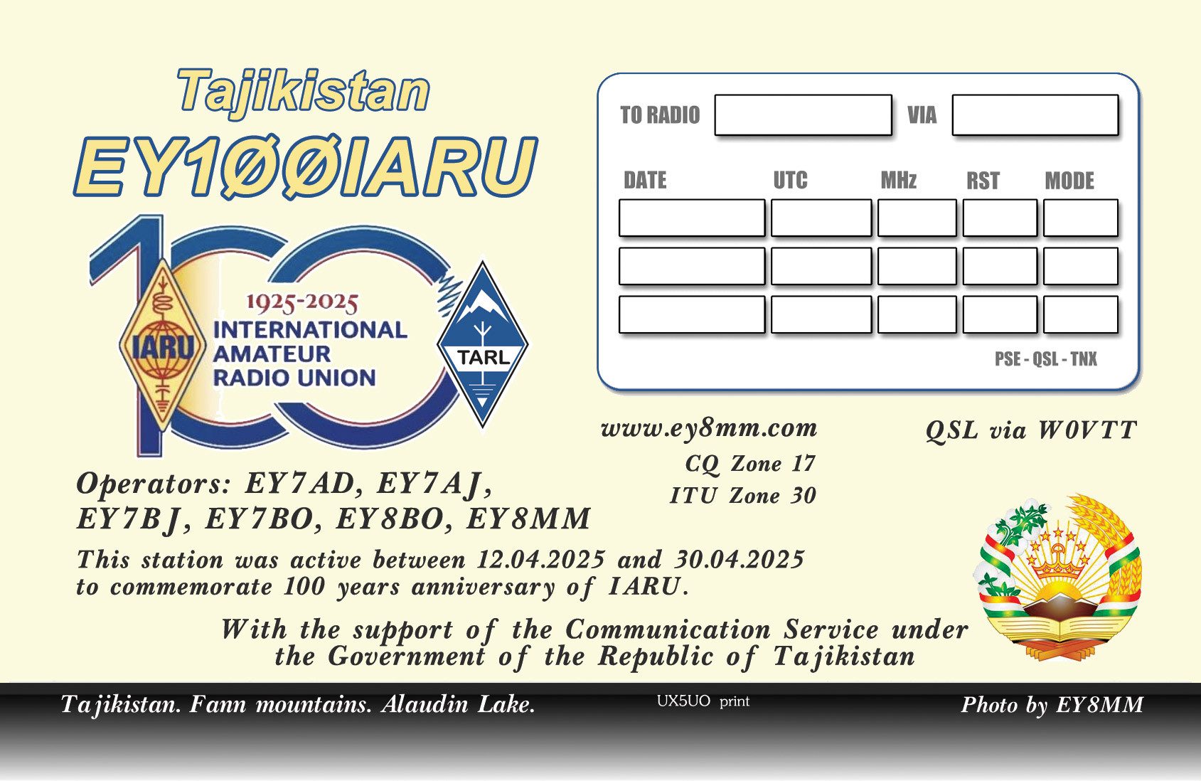 EY100IARU